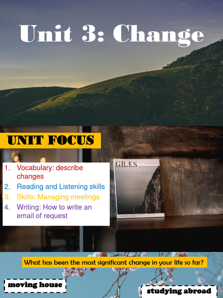 Unit 3: Understanding Change | PDF | Career & Growth | Language Arts ...