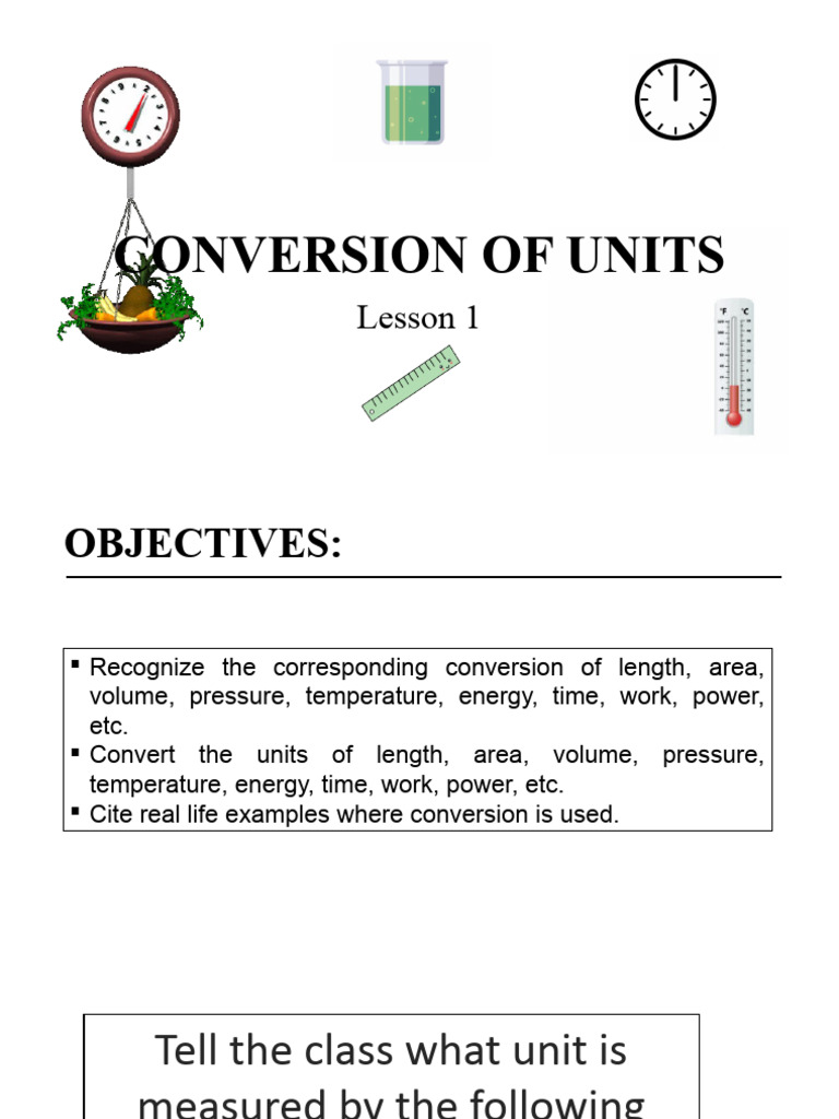 Conversion of Units | PDF