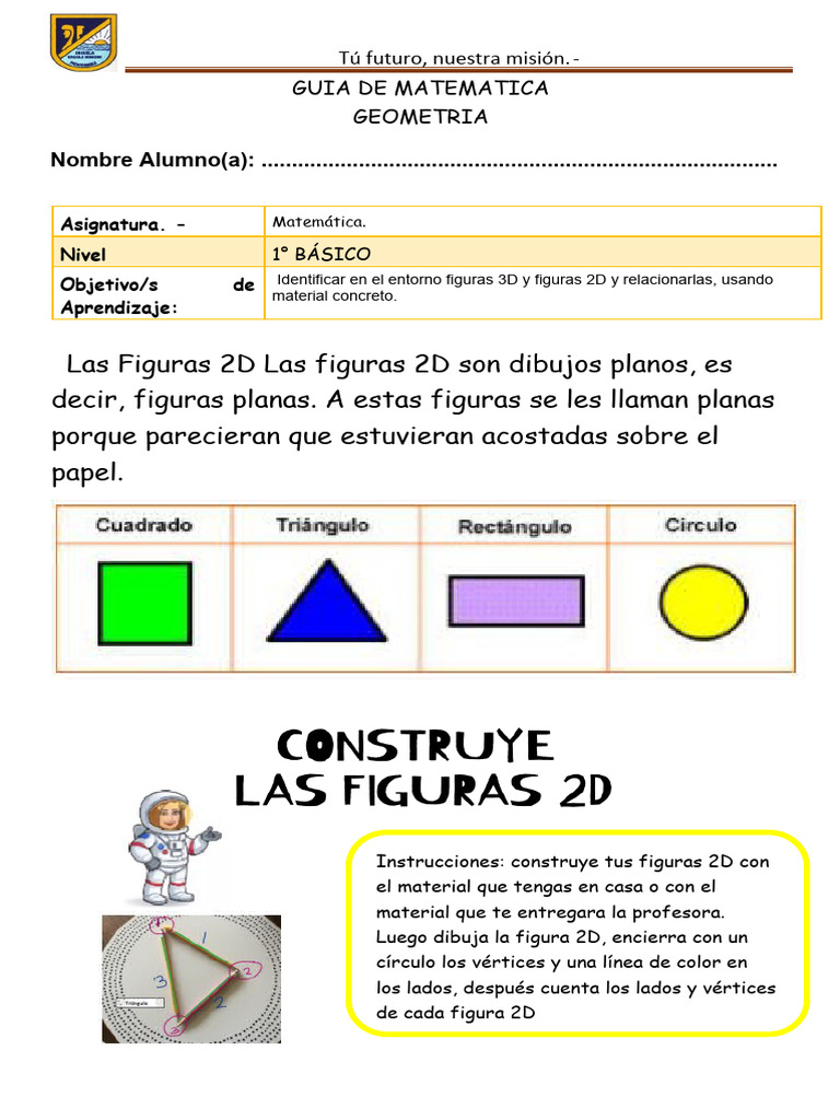 GUIA DE GEOMETRIA Figuras 2D | PDF | Métodos y materiales de enseñanza