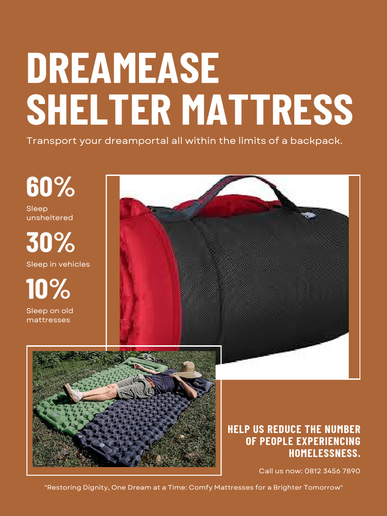 Brown White Clean Corporate Homeless Awareness Education Portrait ...