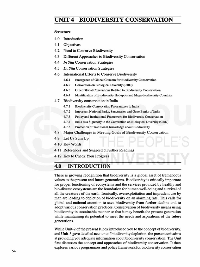 Biodiversity Conservation | PDF