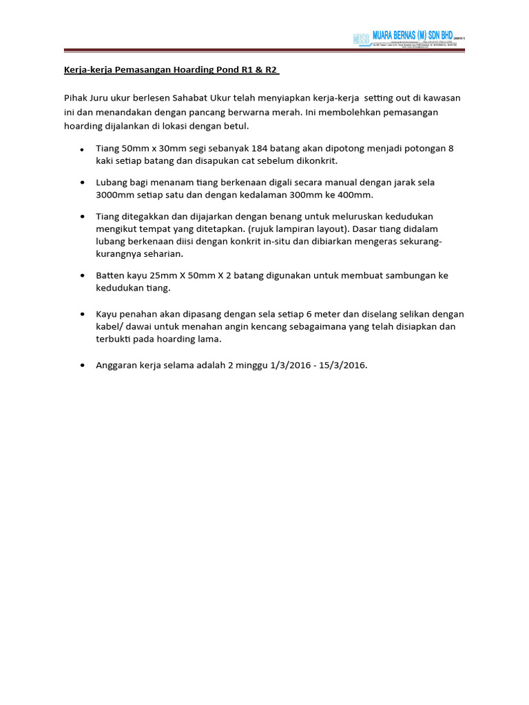 Method of Statement-Hoarding | PDF