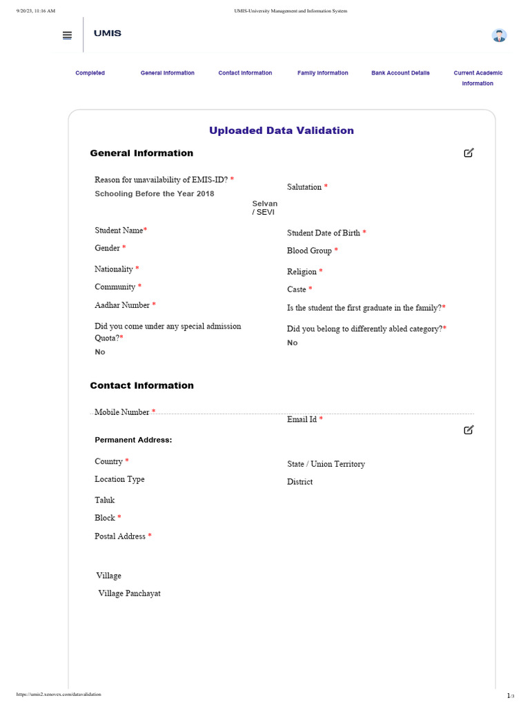 UMIS-University Management and Information System | PDF