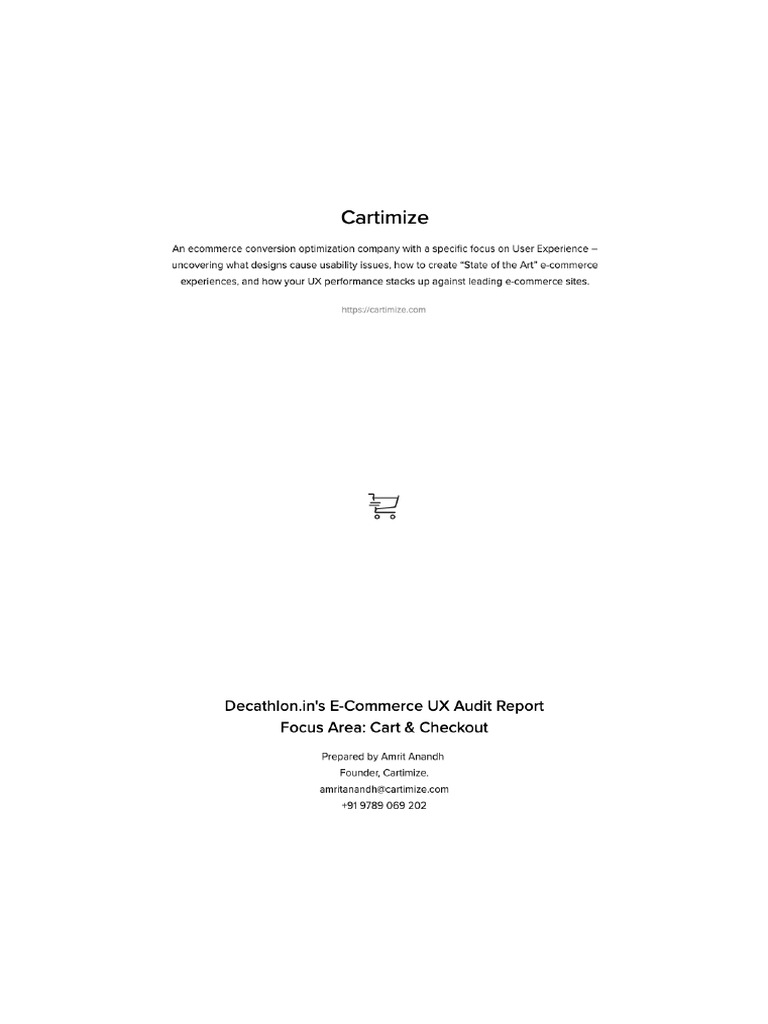 Decathlon Cartcheckout Report v4 | PDF