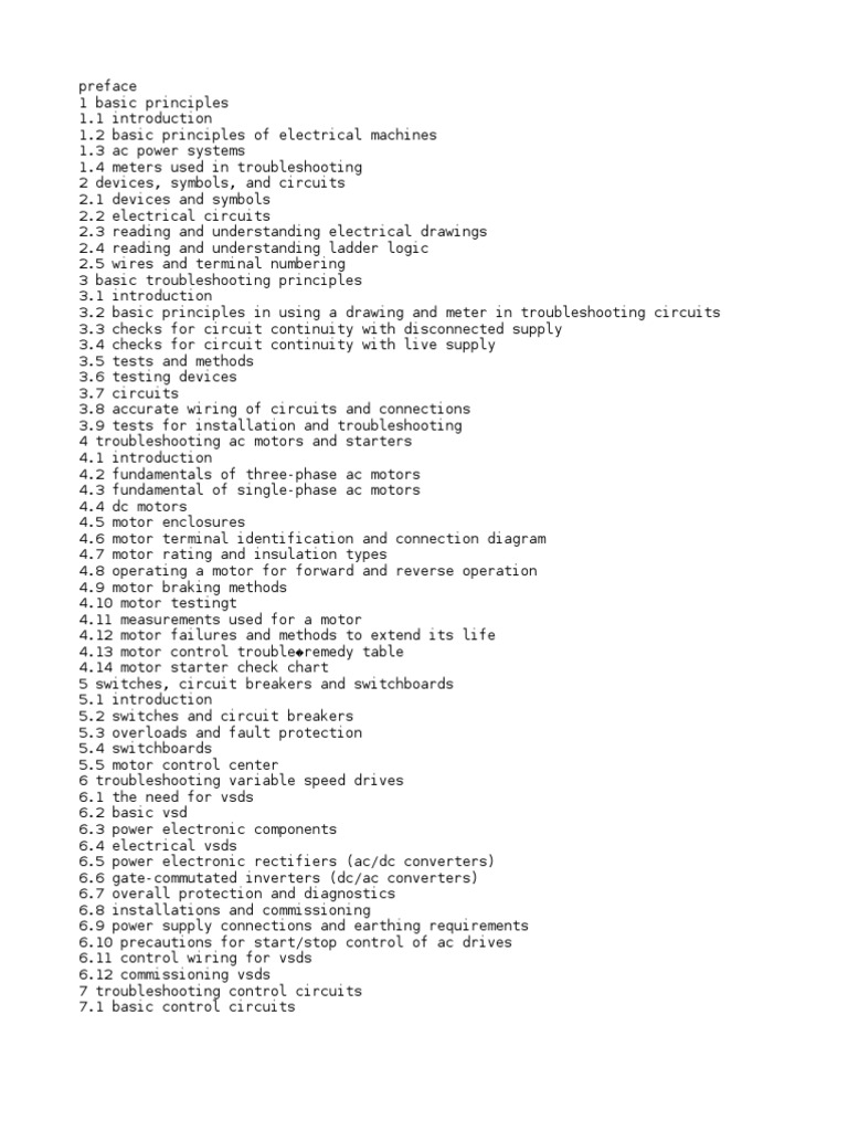 Practical Troubleshooting Of Electrical Equipment And Control Circuit Pdf