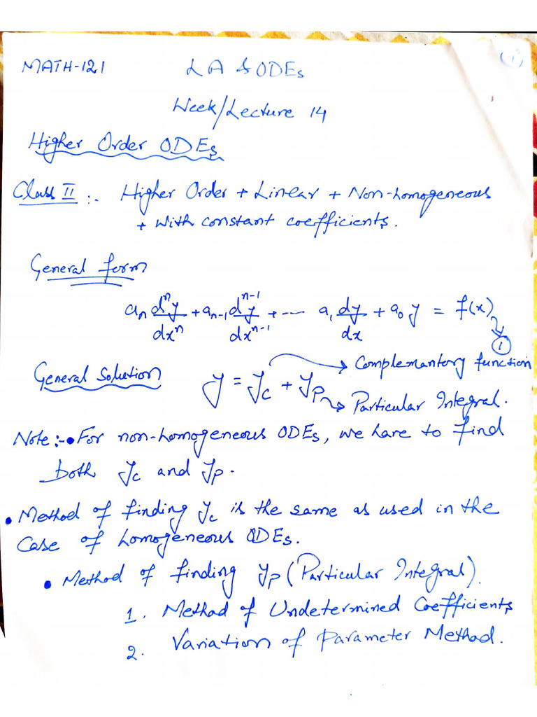 Week-13-14 Non-Homogeneous | PDF