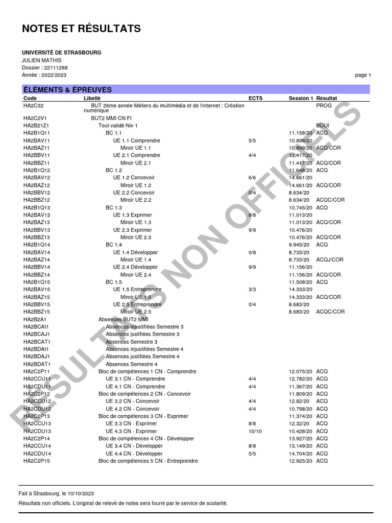 Détails Des Notes | PDF