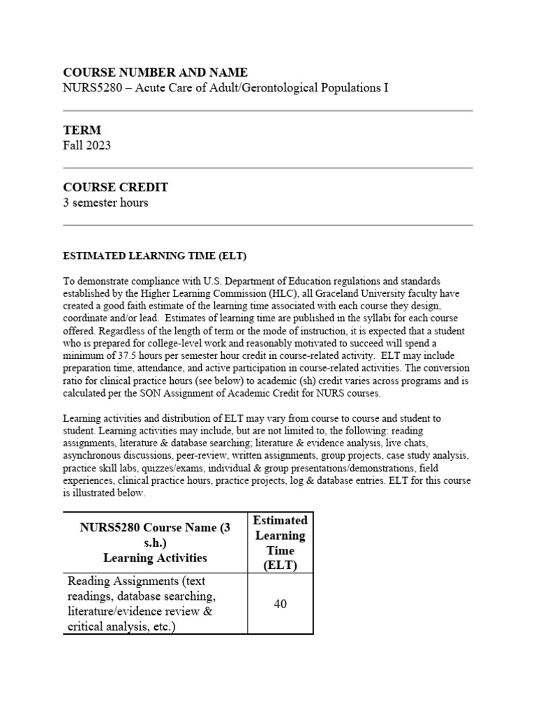 2023 5280 Syllabus | PDF | Turnitin | Health Care
