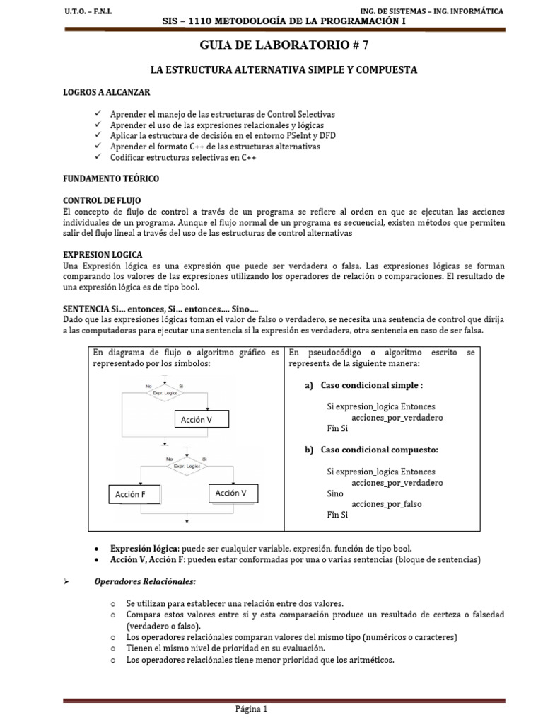 Estructuras Alternativas en C++ | PDF | Programa de computadora ...