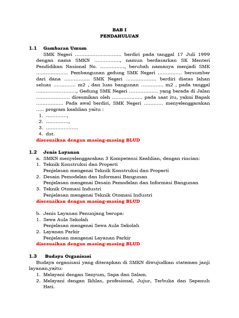 Template RBA BLUD SMKN Perubahan 2023 - Rev 230802 | PDF | Pengelolaan Keuangan & Uang