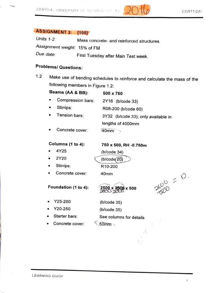 Bending Schedule - Add Example | PDF | Structural Engineering | Applied ...