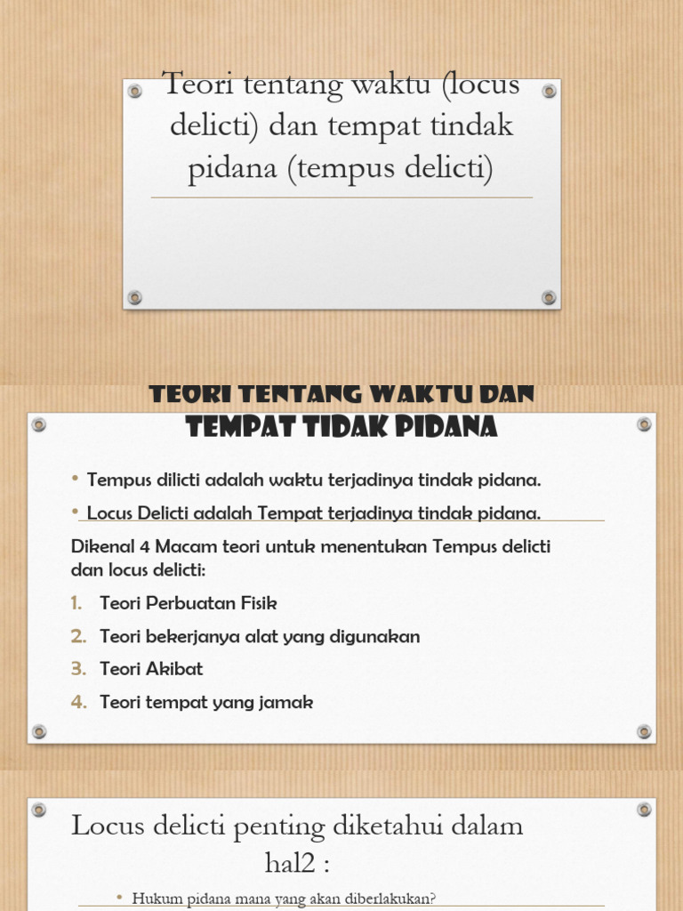 Teori Locus dan Tempus Delicti | PDF | Ilmu Sosial | Filsafat