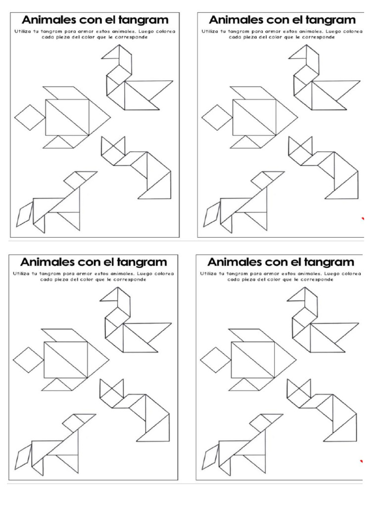 Animales Con El Tangram | PDF