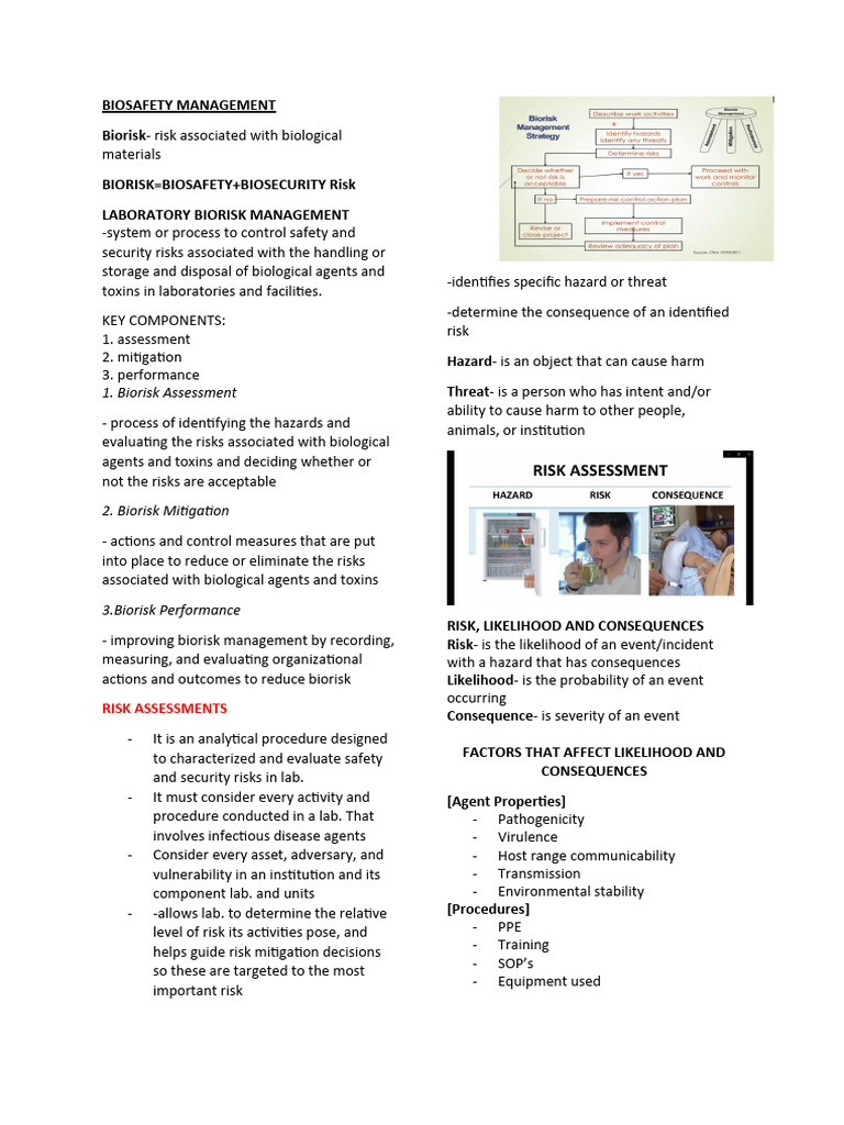 Biosafety Management | PDF | Risk | Hazards