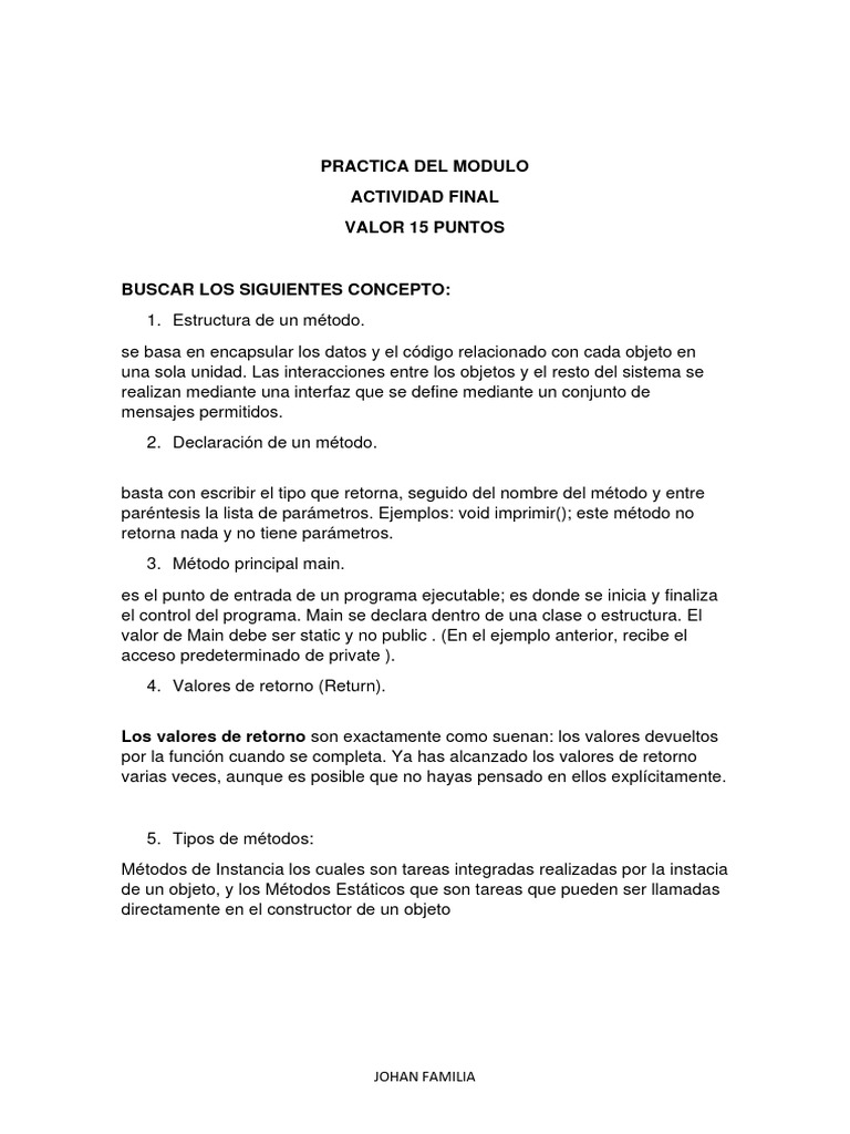 Practica Del Modulo Javascript | PDF | Método (programación de ...