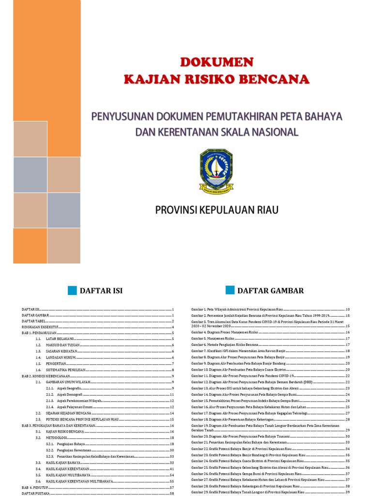 Dokumen Kajian Risiko Bencana Kepulauan Riau | PDF