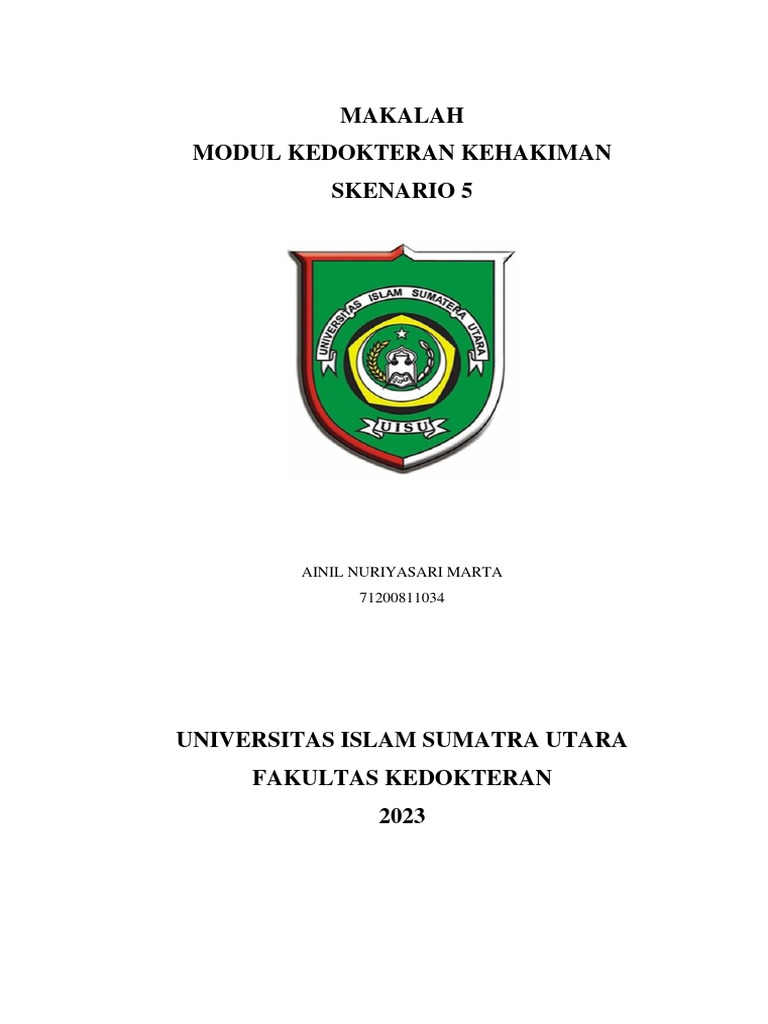 MAKALAH MODUL KEDOKTERAN KEHAKIMAN SKENARIO 5 | PDF