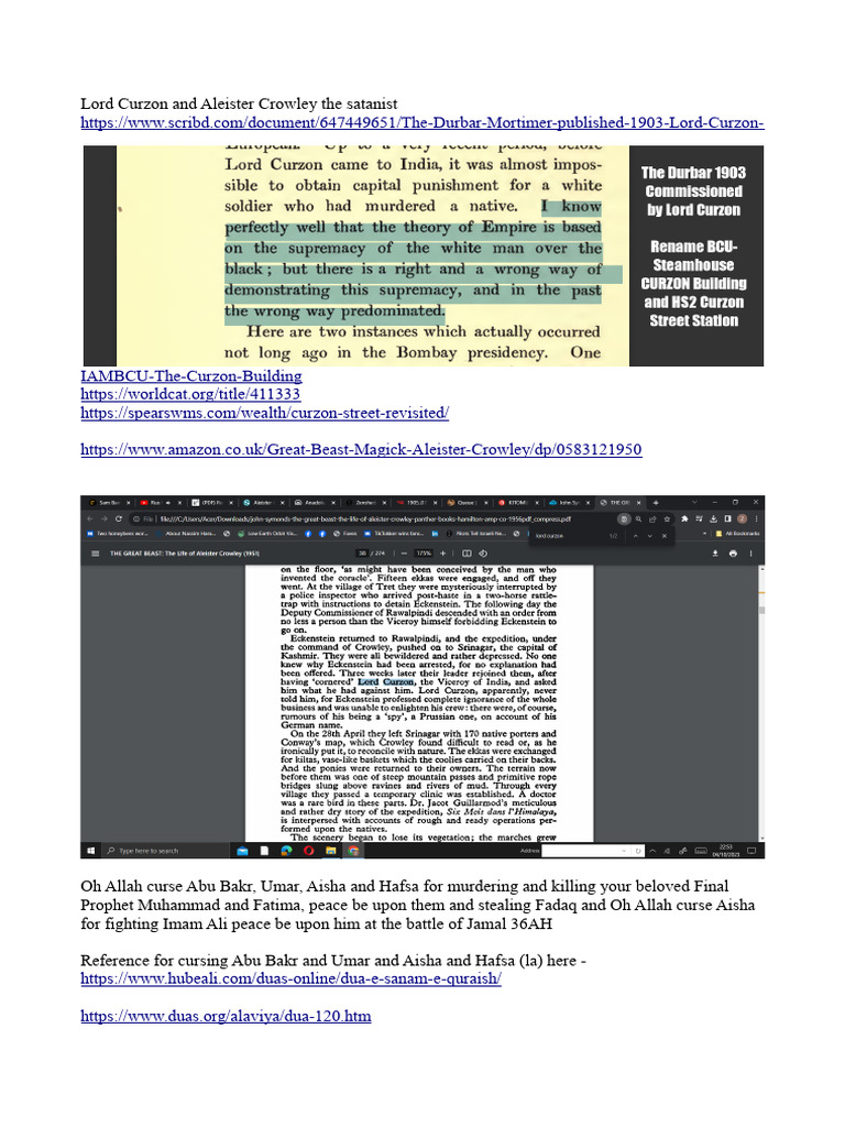 BCU-Steamhouse Lord Curzon and Aleister Crowley Connection To HS2 and ...