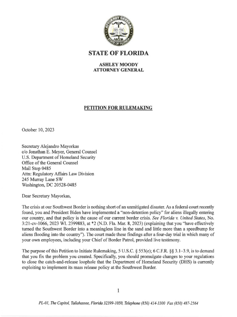 Attorneys General Rulemaking Petition | PDF