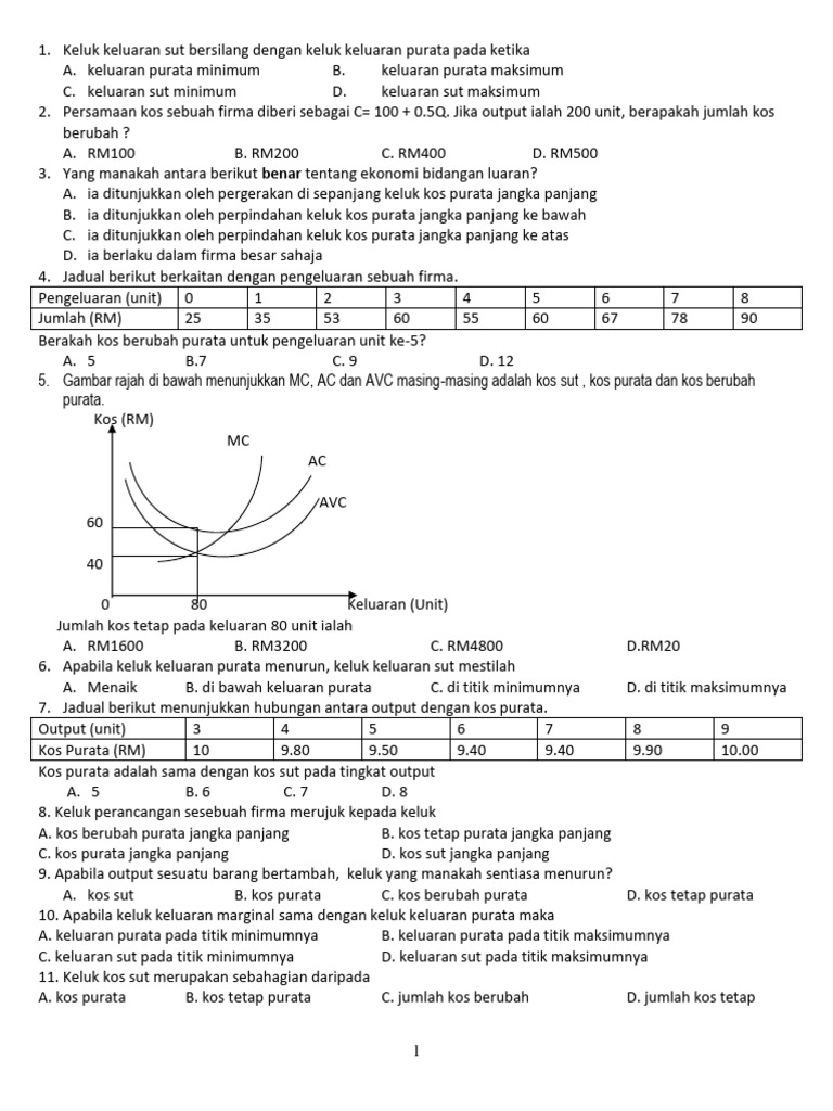 Bab3 Teori Pengeluaran Dan Kos Pengeluaran 1 | PDF