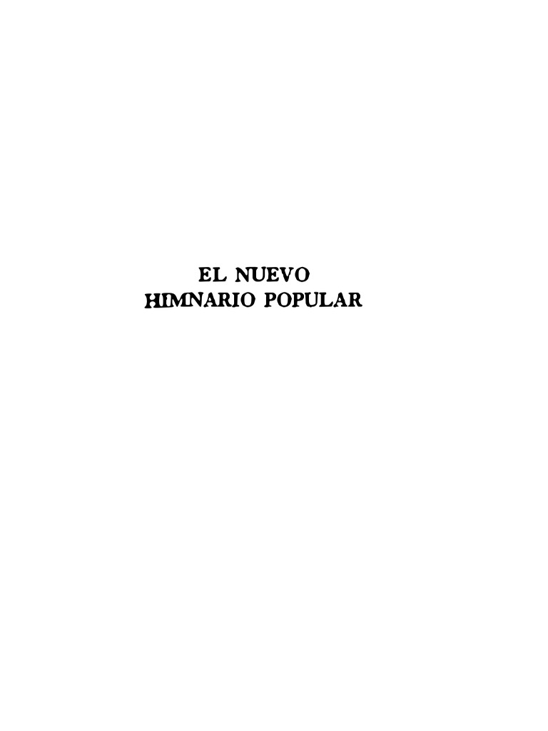 El Nuevo Himnario Popular | PDF