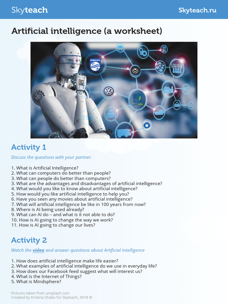 Artificial Intelligence A Worksheet | Download Free PDF | Artificial ...