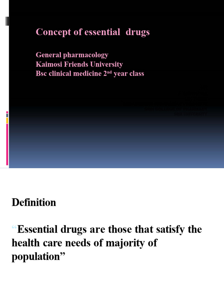 Essential Drug | PDF