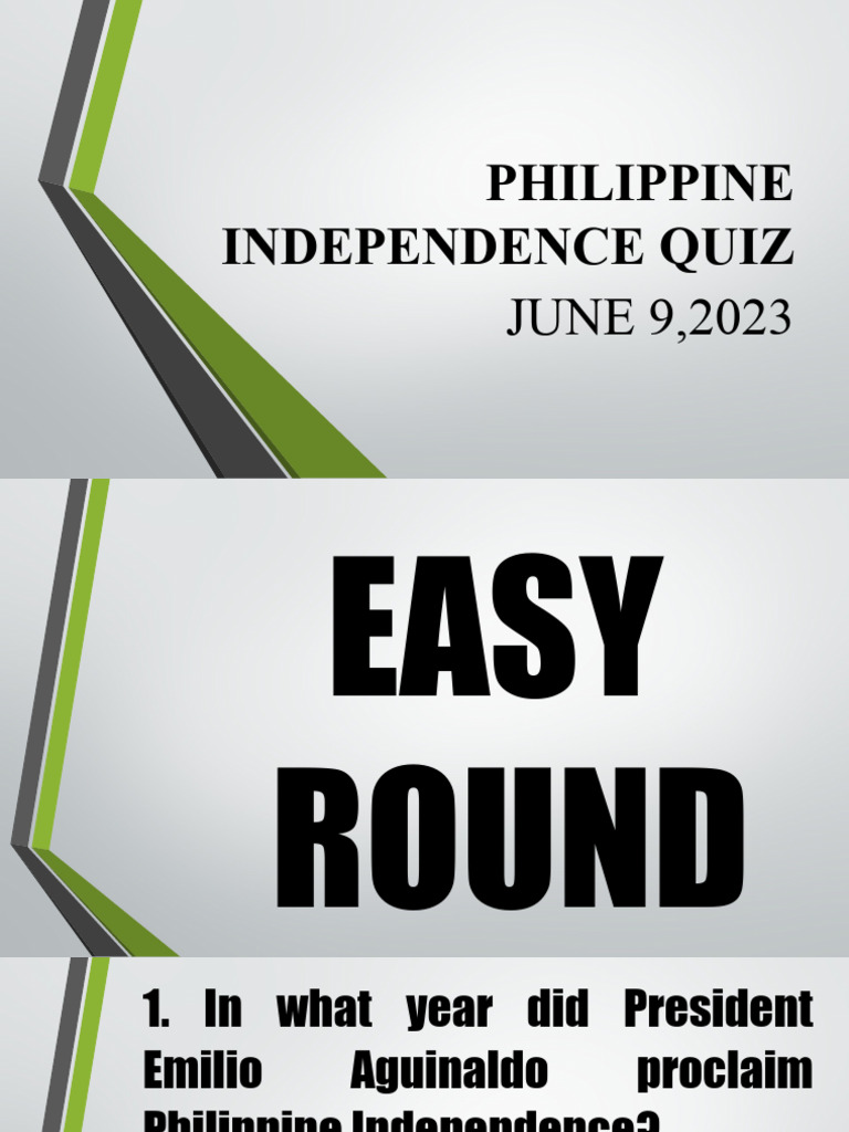 Philippine Independence Quiz | PDF