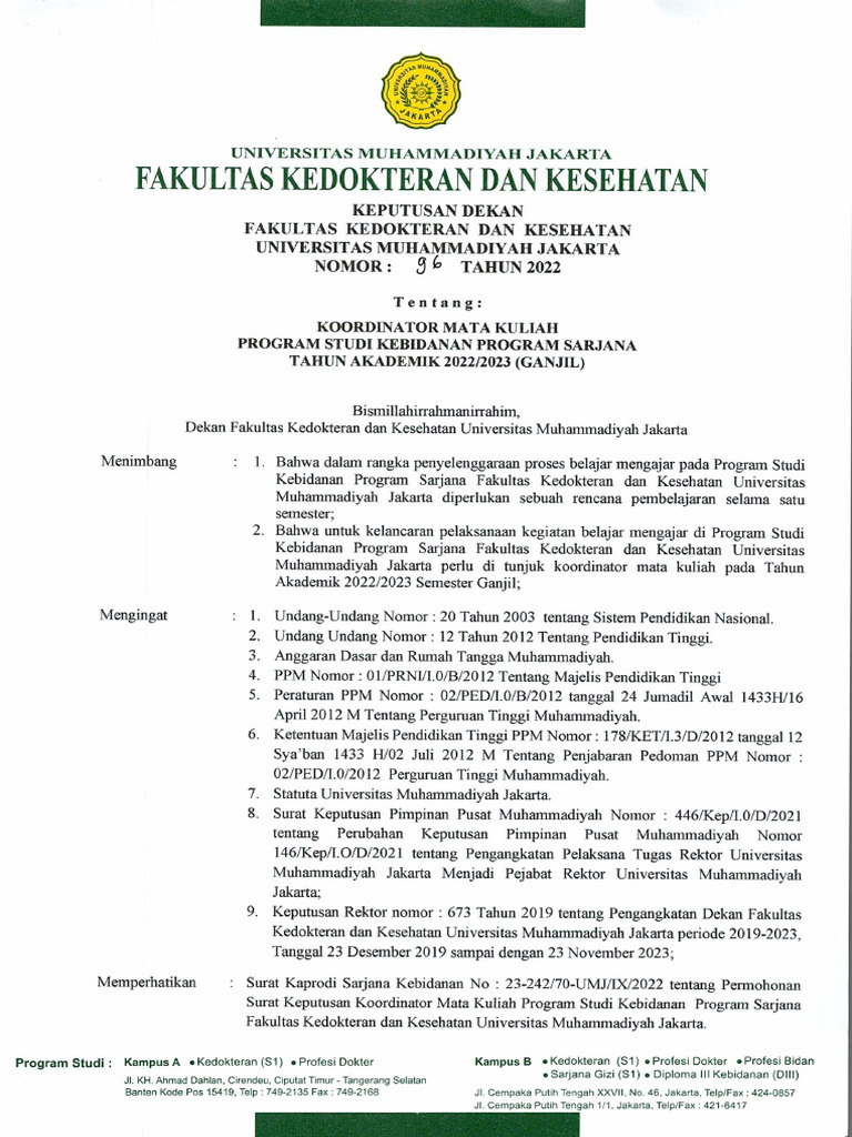 SK Koor MK, RPS, Modul Tutorial Kesehatan Reproduksi Remaja | PDF