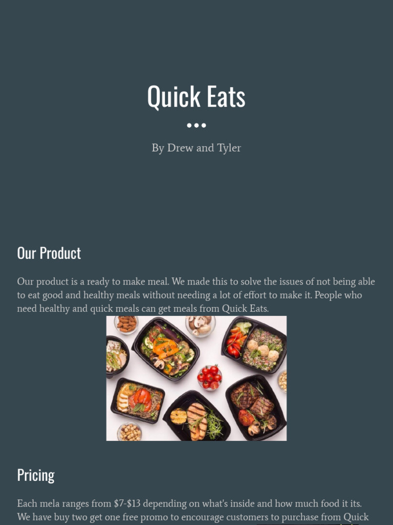 Quick Eats | PDF