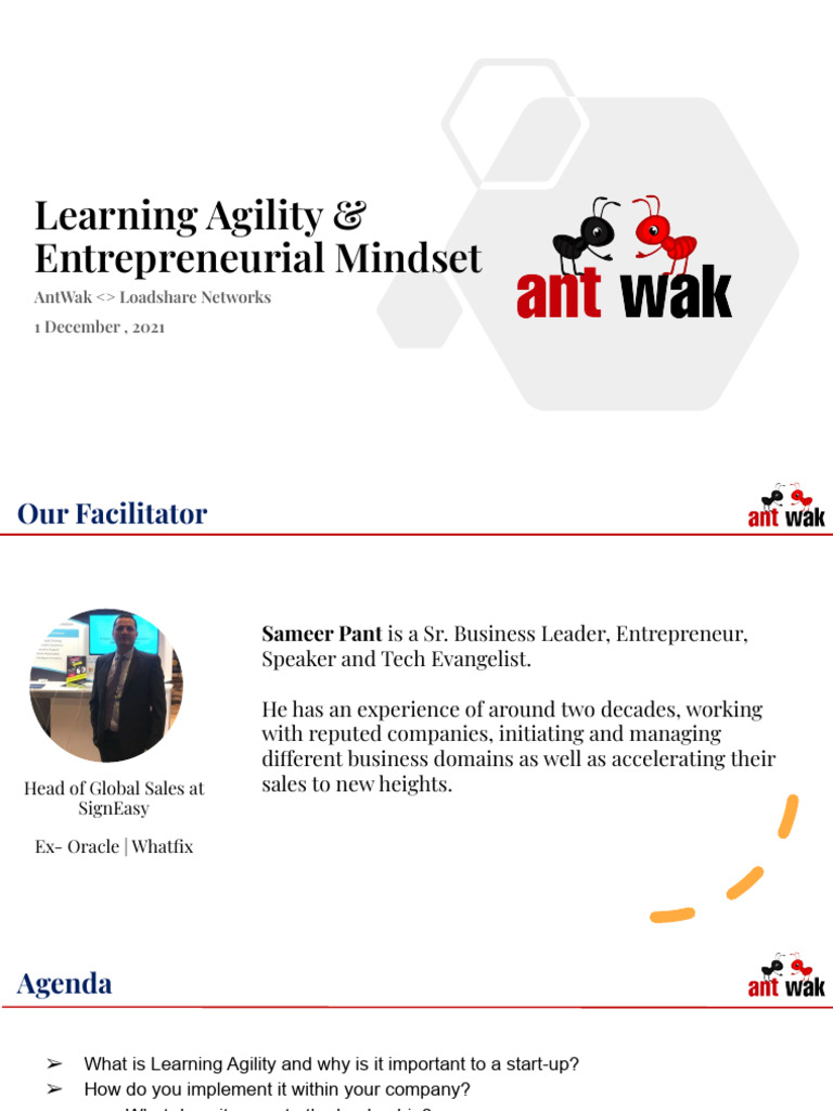 (Class) Learning Agility & Entrepreneurial Mindset | PDF