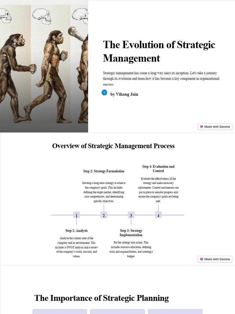Evolution of Strategic Management | PDF | Strategic Management ...