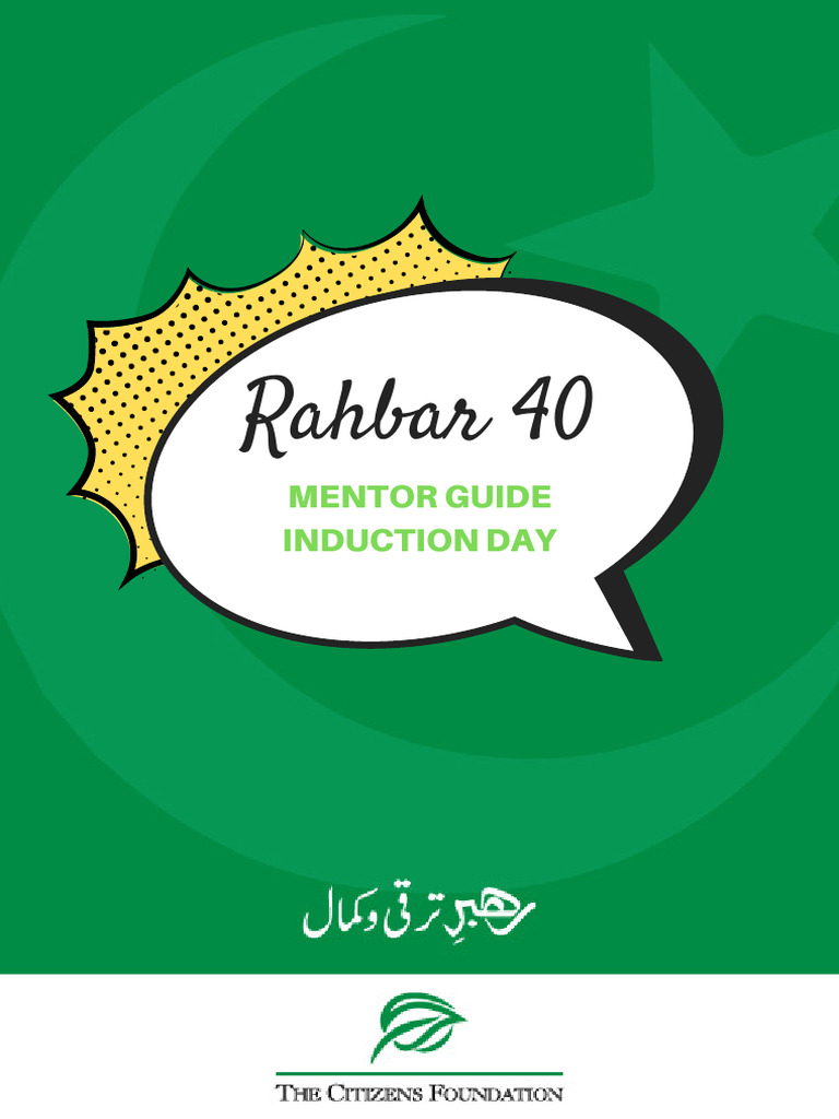 Induction Day Guide for Rahbar Mentors | PDF