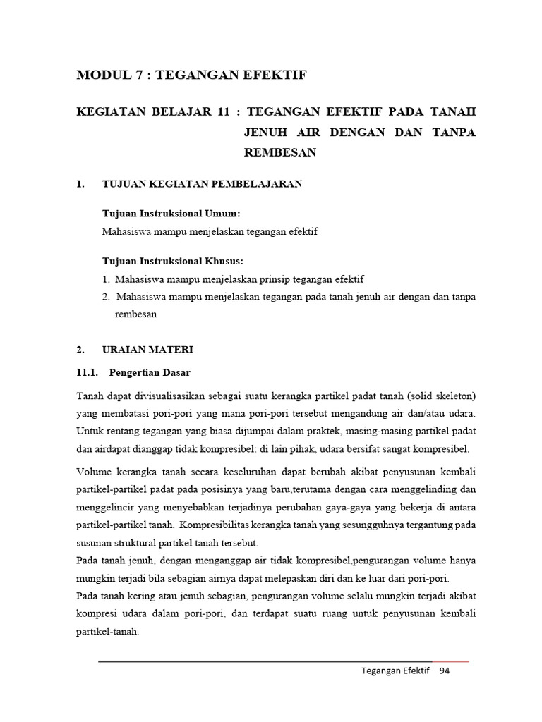 Modul 7 - Tegangan Efektif | PDF