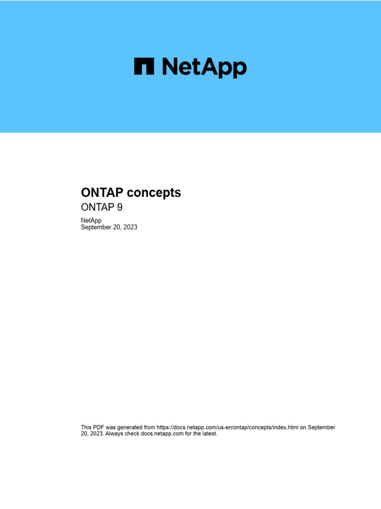 ONTAP Concepts | PDF