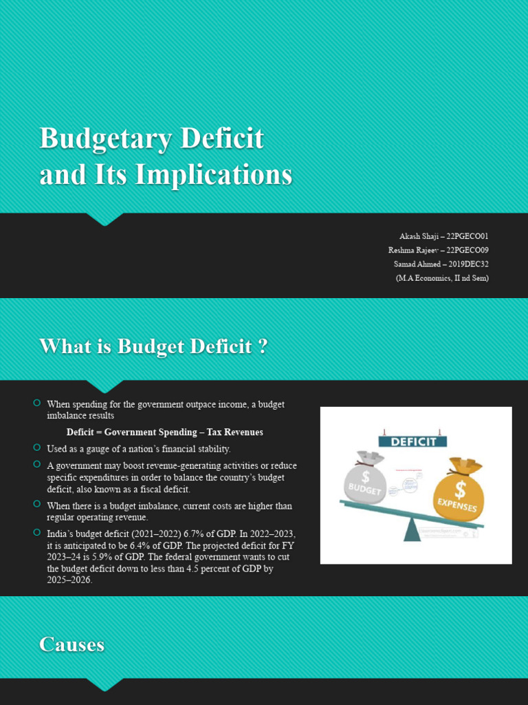 Budgetary Deficit and Its Implications | PDF | Business