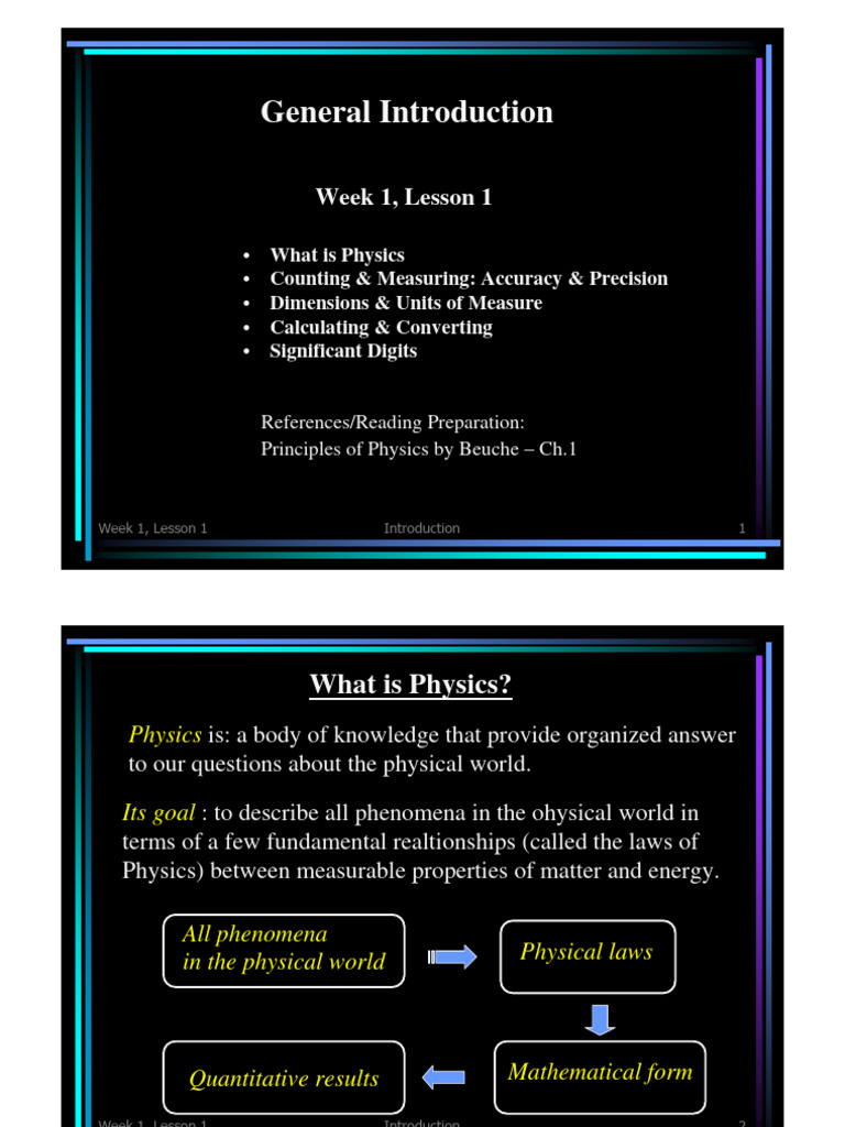 PP1 Gen Physics Introductory | PDF | Significant Figures | Kilogram
