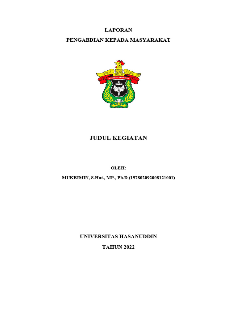 format LAPORAN KKN G-108 Unhas (AutoRecovered) | PDF