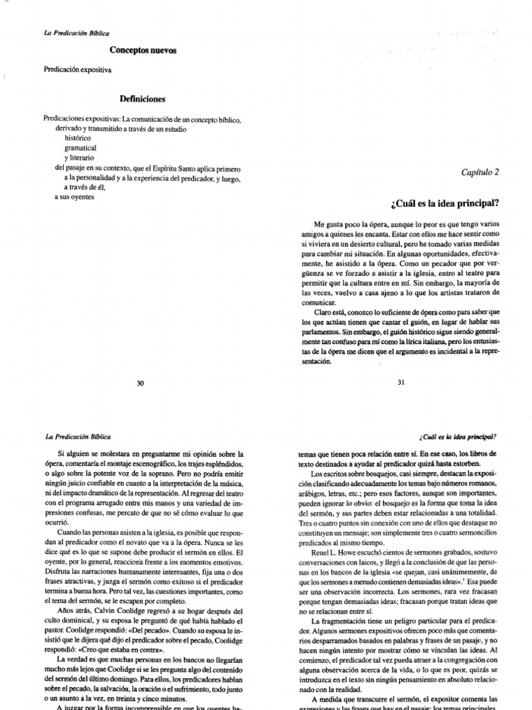 La Predicacion Biblica - Haddon W Robinson Cap 2 | PDF