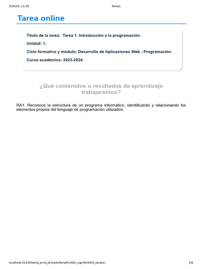 Tarea1 (1) | PDF | Java (lenguaje de programación) | Programación de computadoras