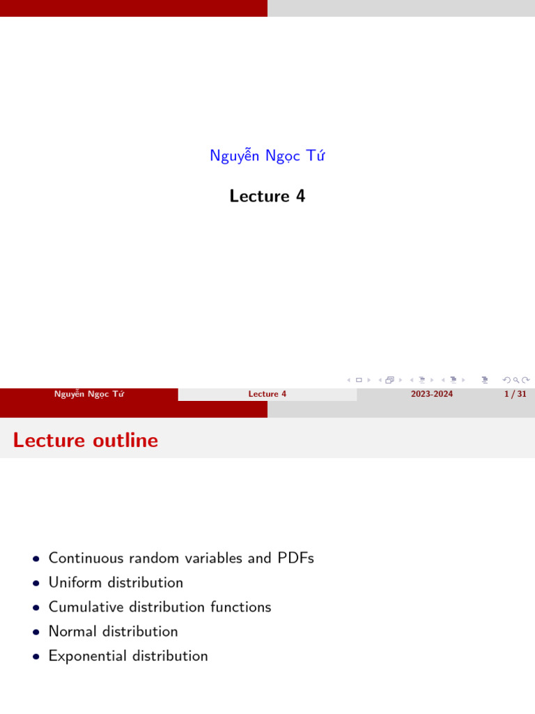Lecture 4 | PDF