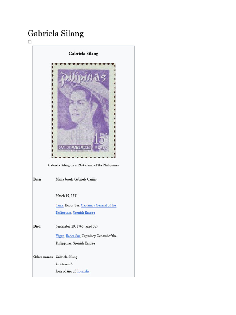 Gabriela Silang | PDF