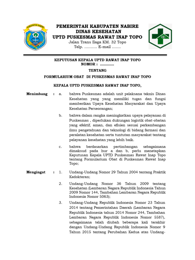 SK Formularium Obat | PDF