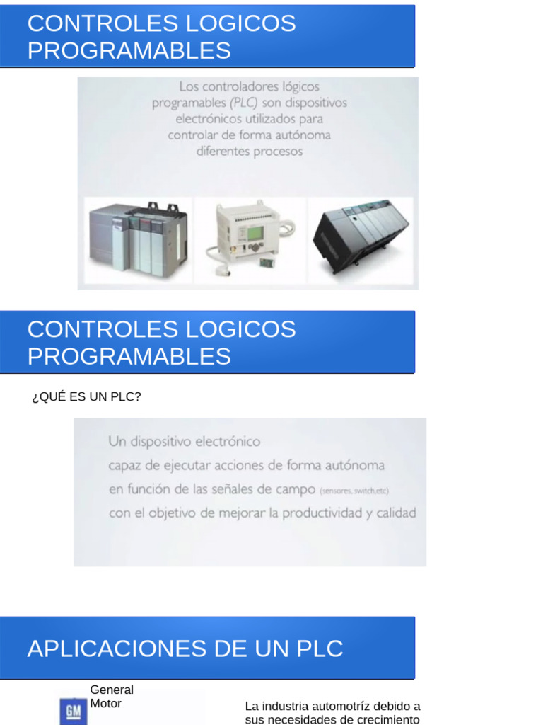 Introducción a los Controles Lógicos Programables | PDF