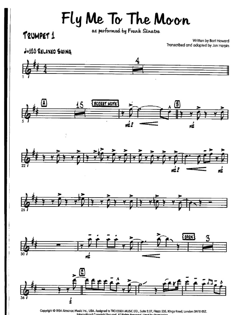 Fly Me To The Moon Sinatra - TROMPETAS | PDF