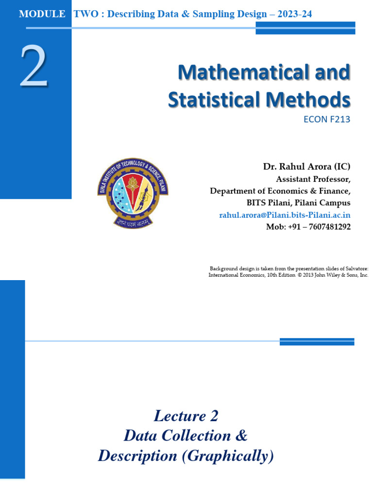 Lec 2 To 5 - Describing Data Sampling Design-2 | PDF Lec 2 To 5 - Describing Data Sampling Design-2 | PDF