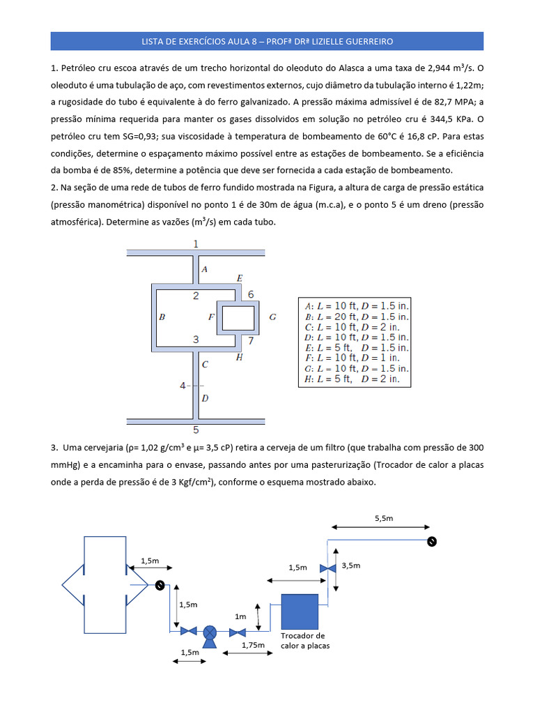 Lista de Exer Aula 8 | PDF