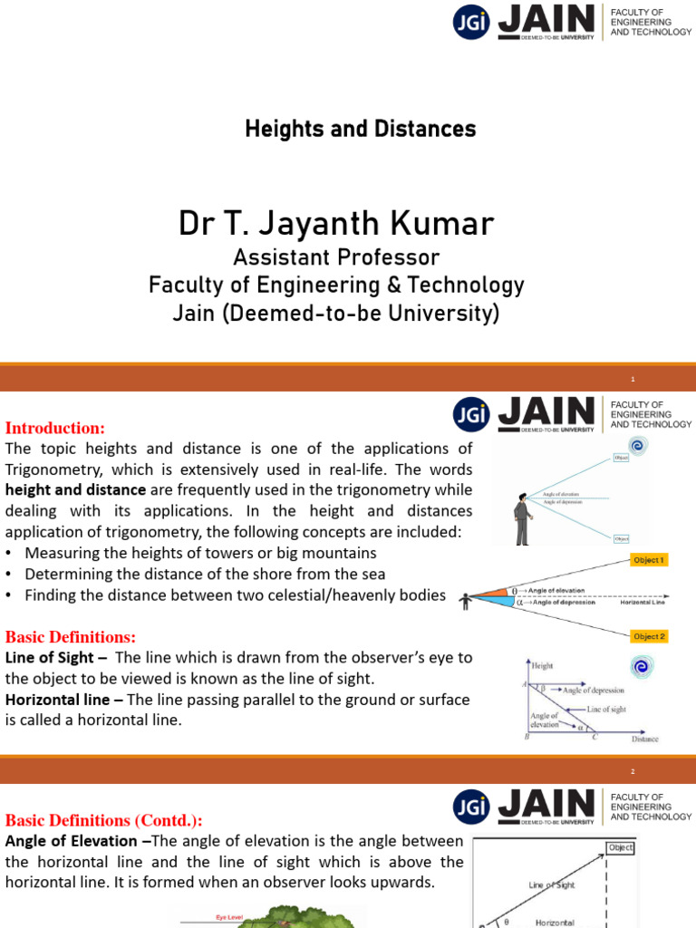 Heights and Distances-1 | PDF