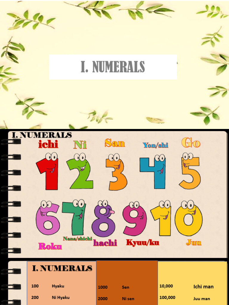Japanese Counters and Numerals Guide | PDF
