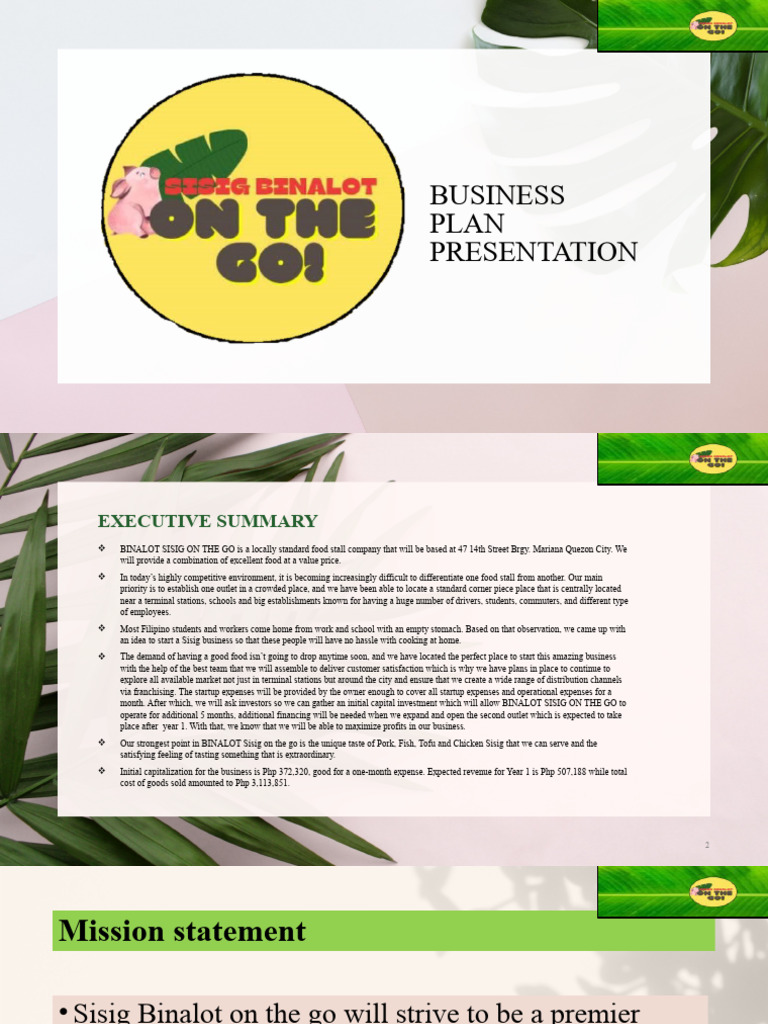 BUSINESS Plan Presentation | PDF | Expense | Marketing